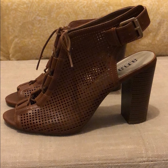 a.n.a | Shoes | Ana Leather Heels | Poshmark